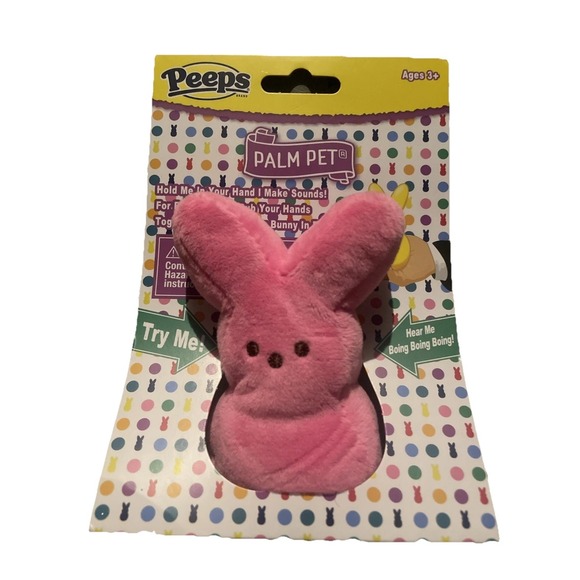 Small Pets | 224 Peeps Pink Bunny Palm Pet Makes Boing Boing Boing ...